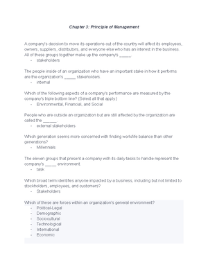 Principles of Management Chapter 10(Questions and Answers) Con ...