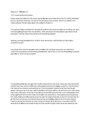 Module 11 Reflection 11 - Module 11 - Reflection 11 Please watch the ...