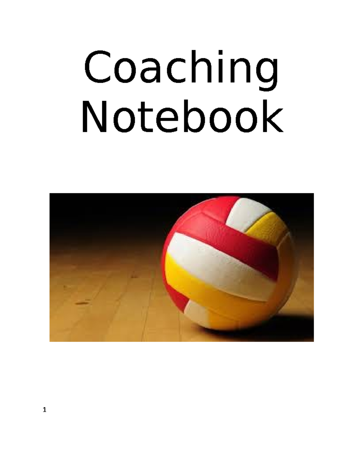 Coaching Notebook - Coaching Notebook 1 Coaching Principles Portfolio ...