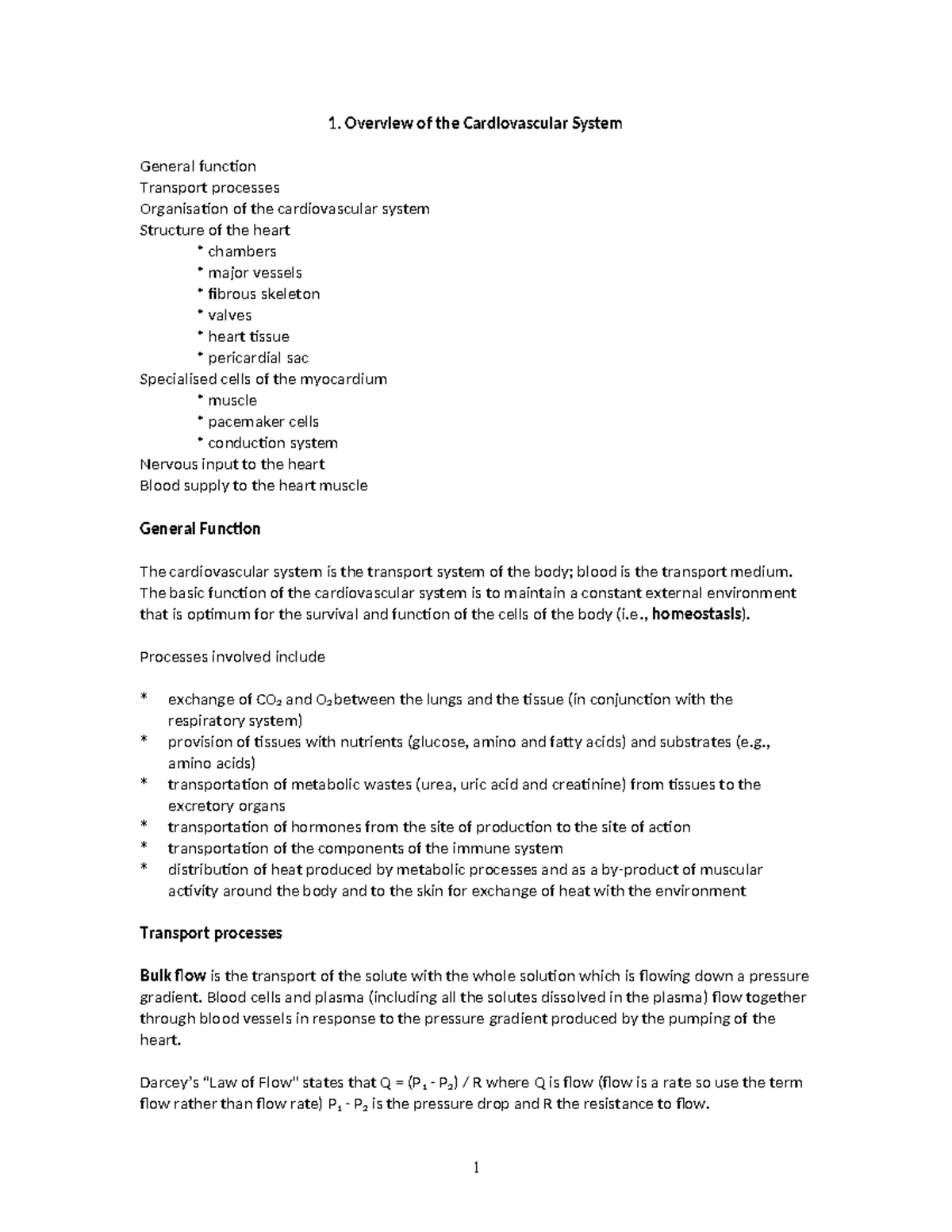 01 Overview of the CV system - Overview of the Cardiovascular System ...