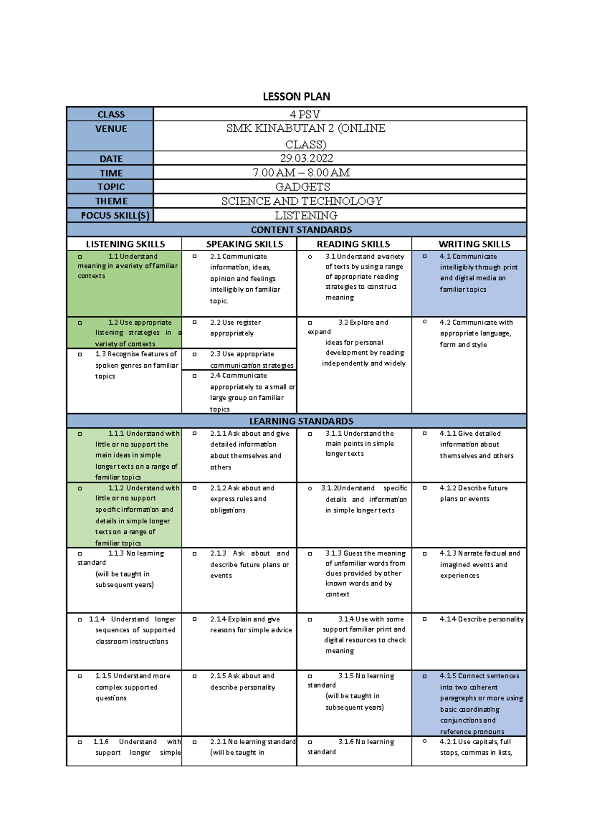 Tuesday 29.3.22 NTB - A Non-Textbook lesson plan. - LESSON PLAN CLASS 4 ...