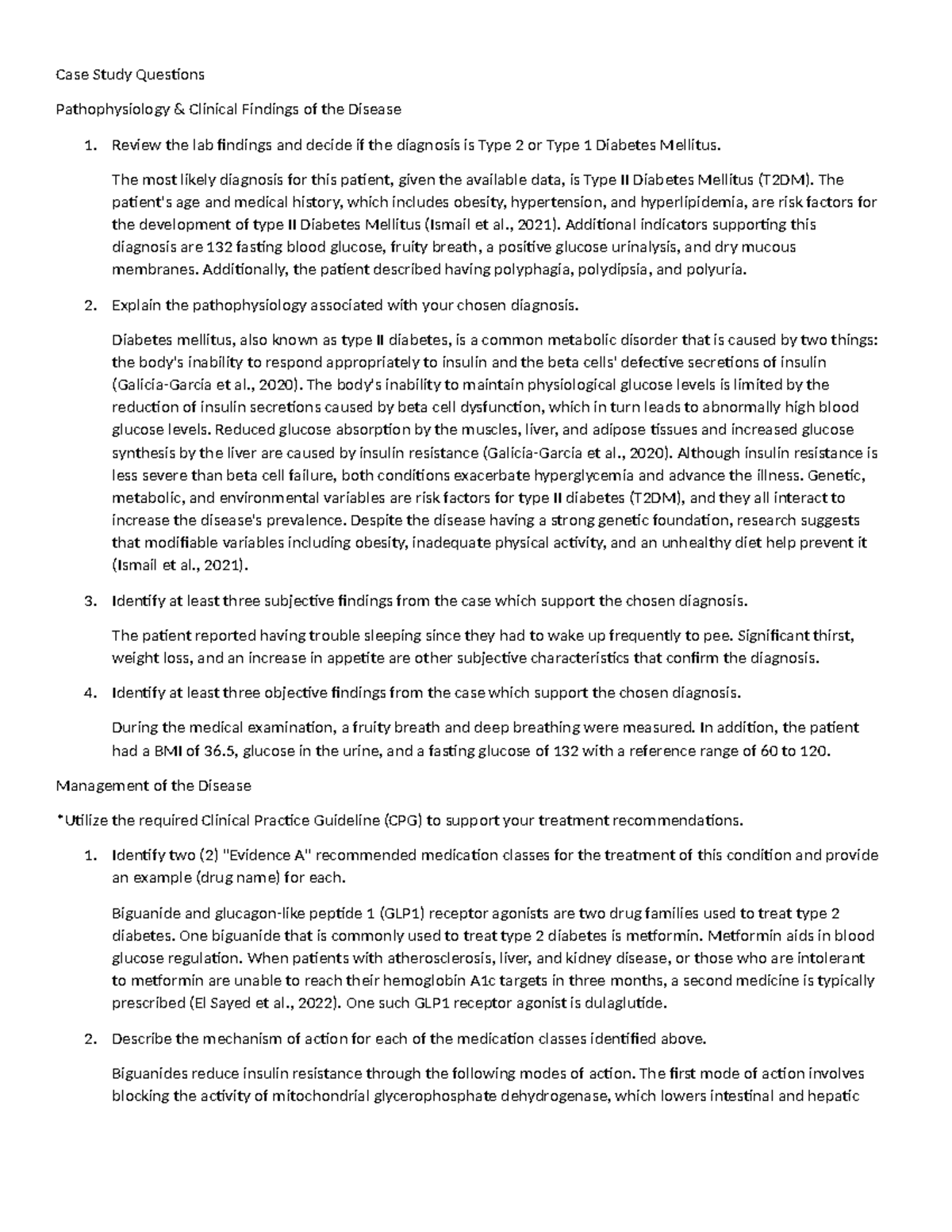 Week 6 Case Study Questions - Case Study Questions Pathophysiology ...
