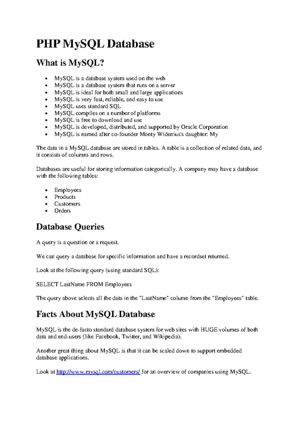 Mod 5 Php My Sql Database Php Mysql Database What Is Mysql Mysql Is