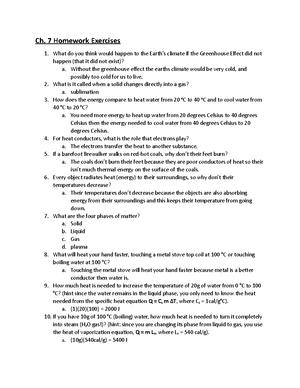 Chapter 3 homework - SCI-113 Chapter 3 Homework Assignment Exercises ...