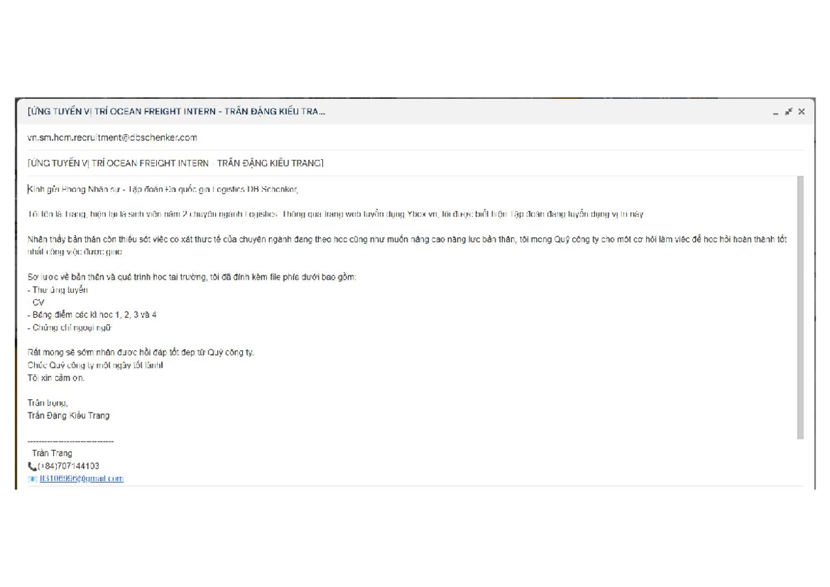 Email sent to human resource - Social Law - Studocu