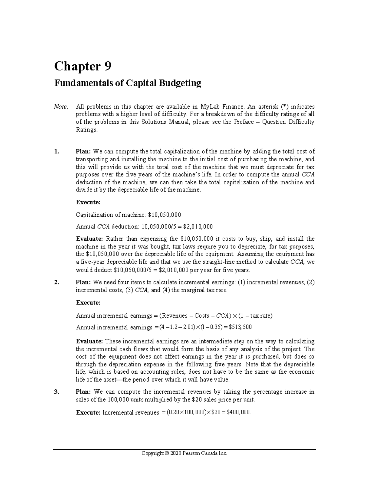 Solutions to end-of-chapter questions: Chapter 9 - Chapter 9 ...