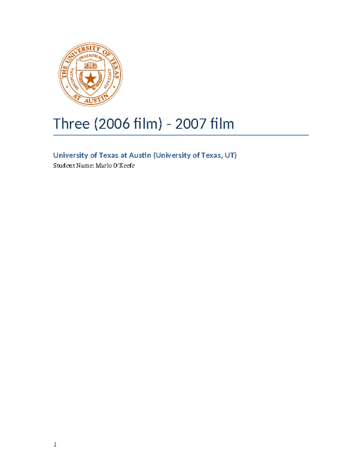 Three (2006 film) - 2007 film - Three (2006 film) - 2007 film ...