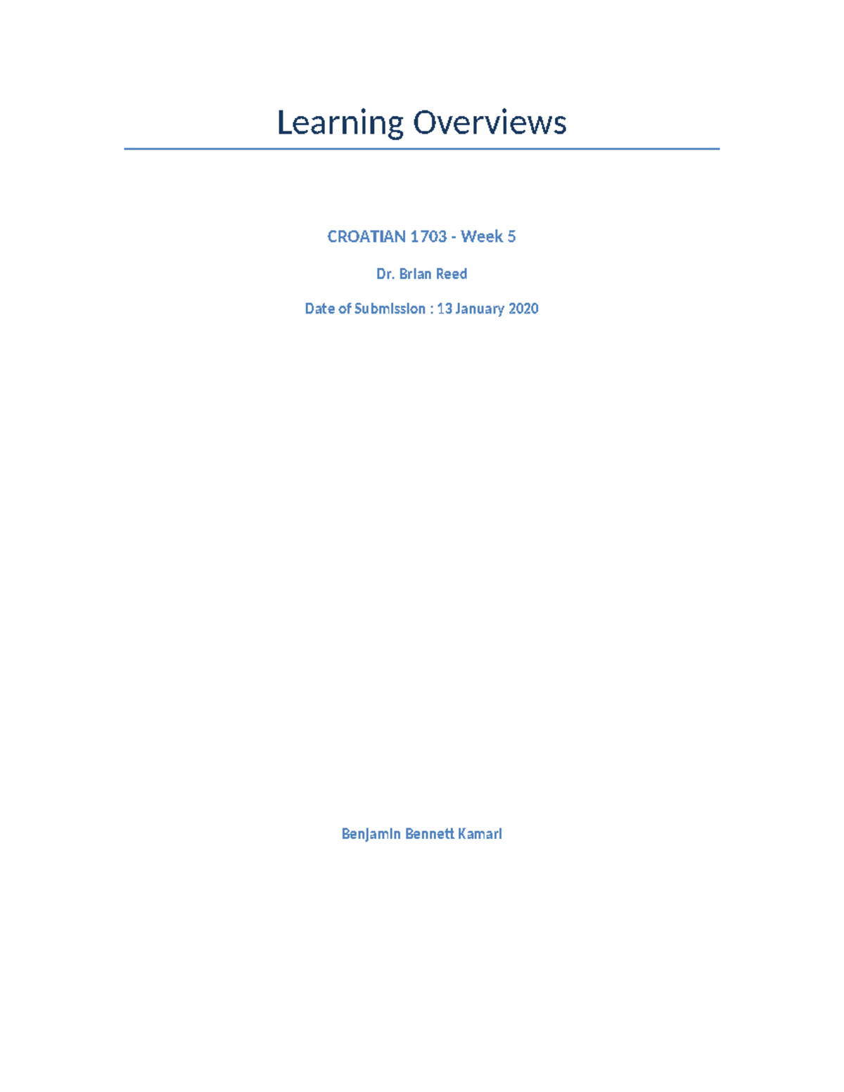 Croatian-1703-Learning Overviews - Learning Overviews CROATIAN 1703 ...