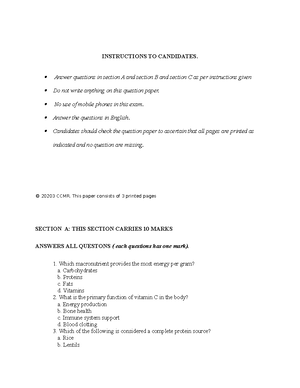 Human Nutrition - Diploma - 1 PRINCIPLES OF HUMAN NUTRITION - DIPLOMA ...