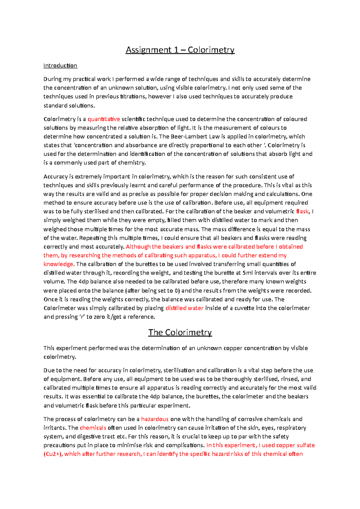 Assignment 1 - Colorimetry - Assignment 1 – Colorimetry Introduction ...