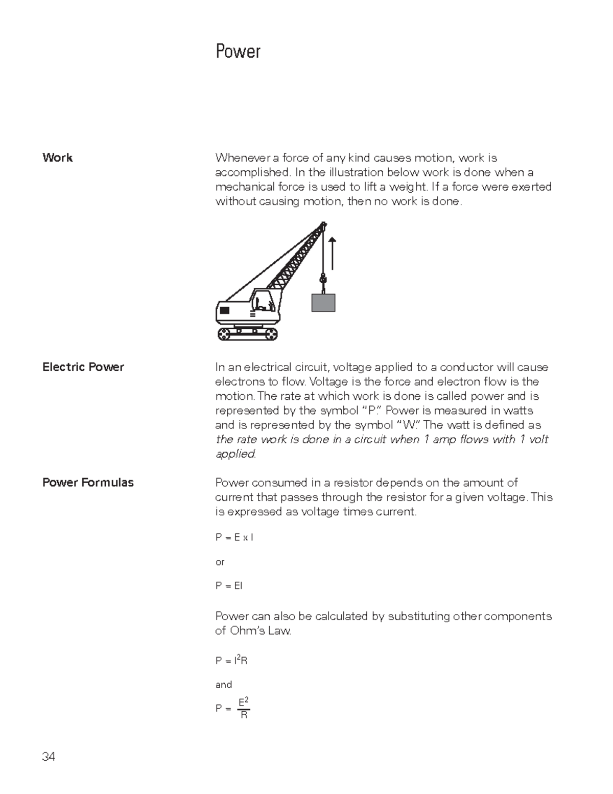 Elc power - 34 Power Work Whenever a force of any kind causes motion ...