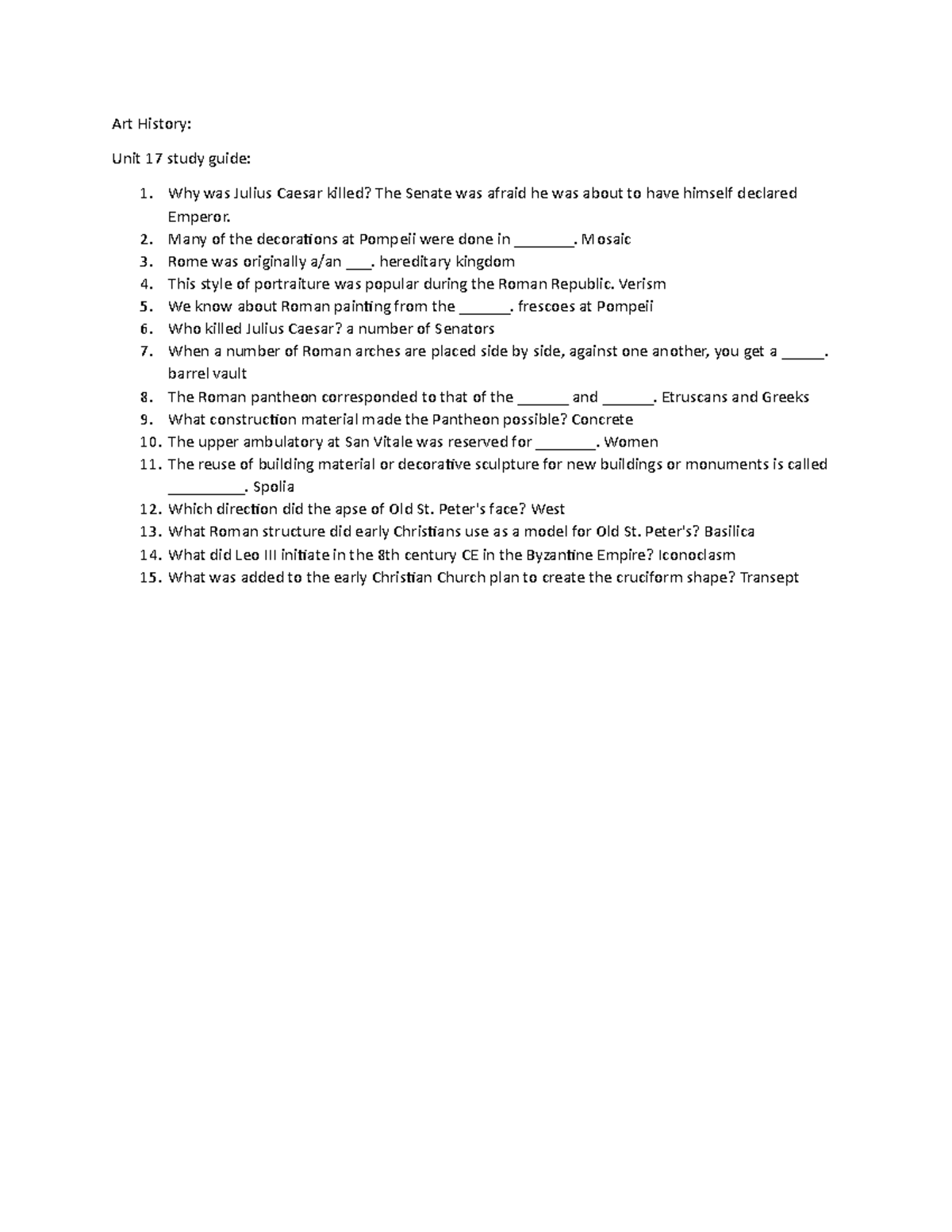 Art history unit 17 study guide - Art History: Unit 17 study guide: Why ...