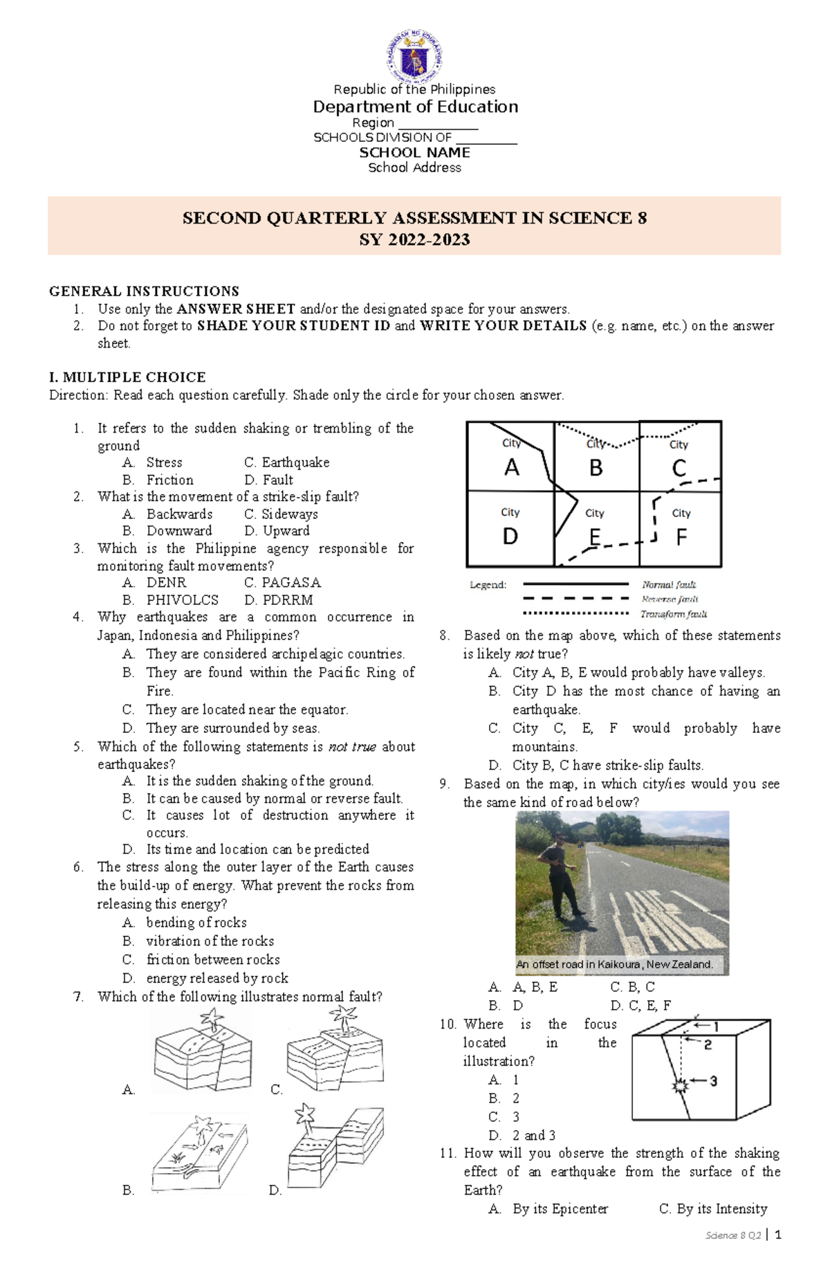 Science 8 - Q2 QA - Republic of the Philippines Department of Education ...
