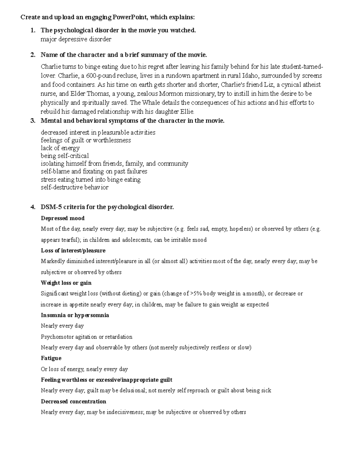 Module 6 movie notes - Create and upload an engaging PowerPoint, which ...