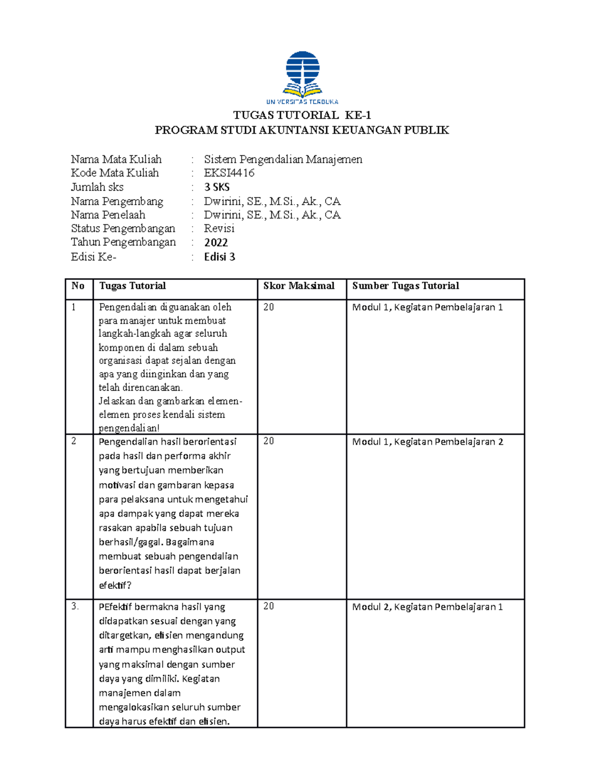 Tugas Tutorial 1 SPM - TUGAS TUTORIAL KE- PROGRAM STUDI AKUNTANSI ...