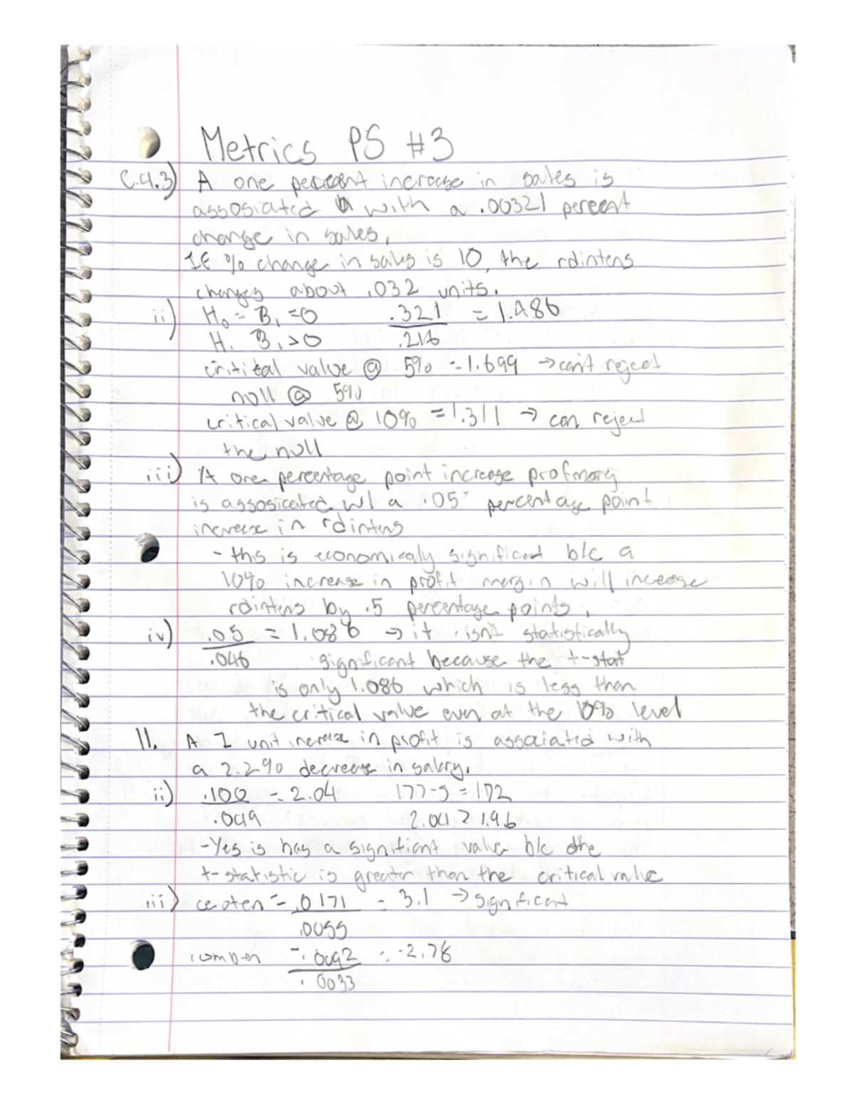 Metrics Problem set 3 - ECON 125 - Studocu