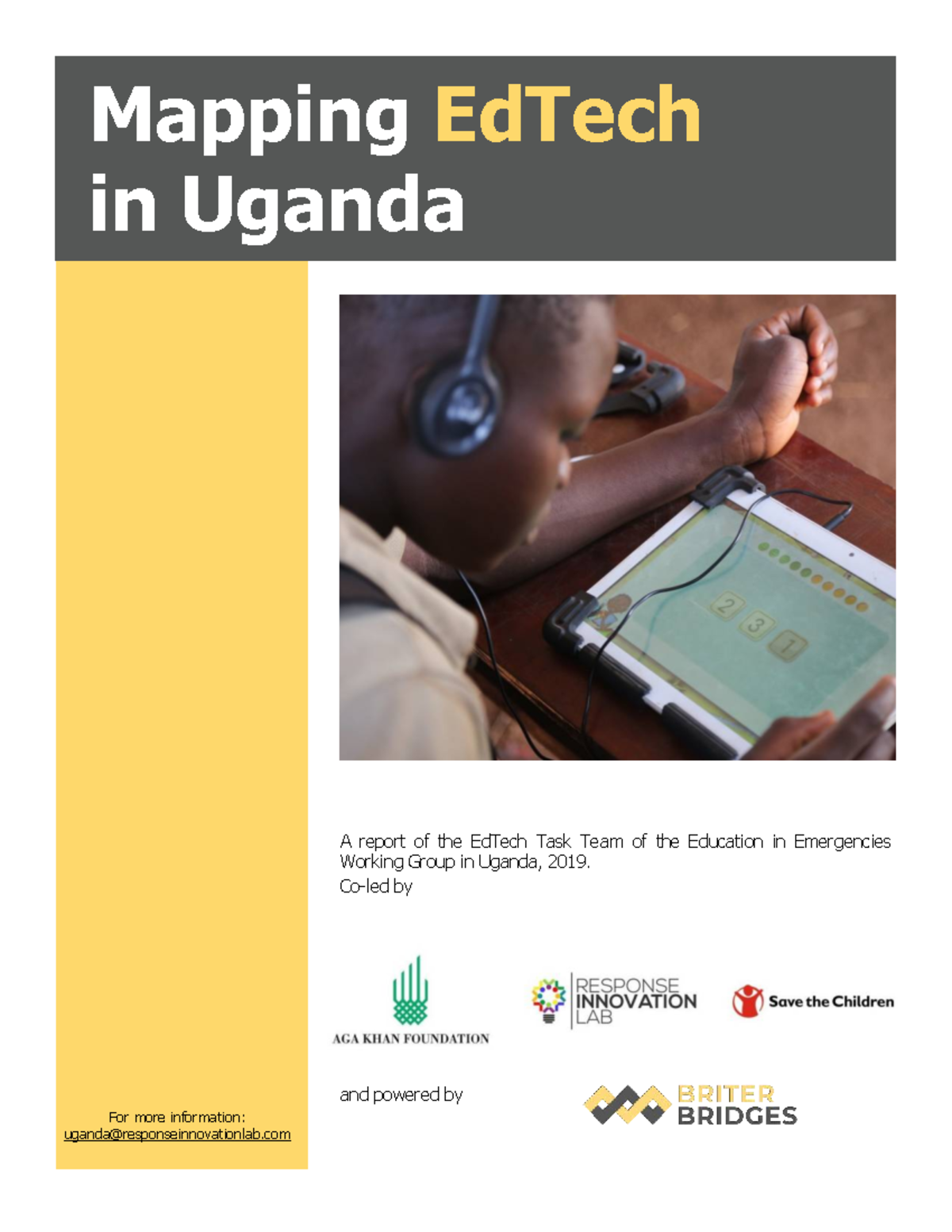 Final Ed Tech Uganda Mapping Report Nov2019 - A report of the EdTech Task Team of the Education ...