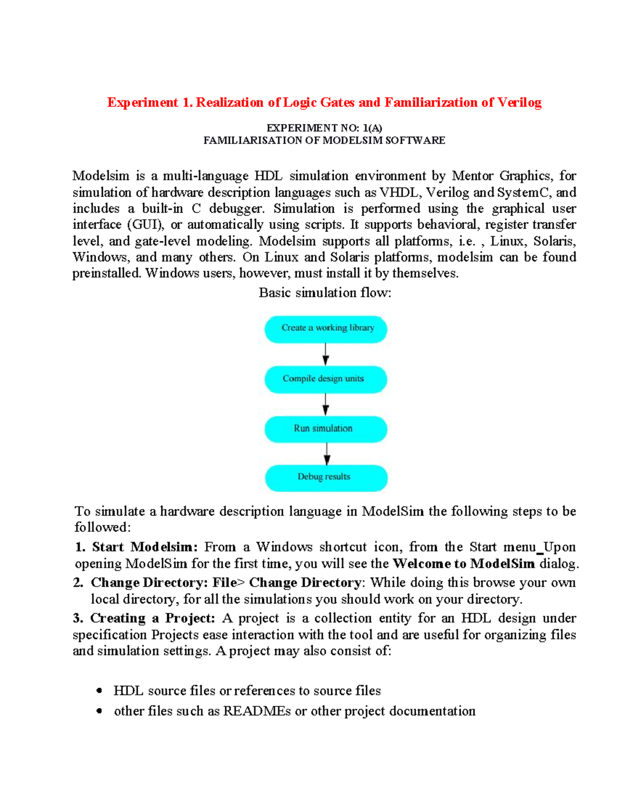 Verilog partb - Experiment 1. Realization of Logic Gates and ...