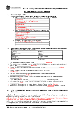 ACC 140-CHAP1 - This lecture notes contains summary of the audit ...