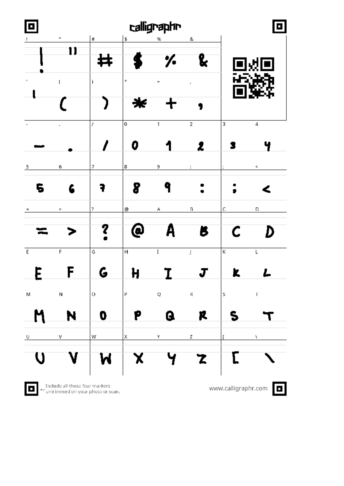 Calligraphr-Template - 110 - Studocu