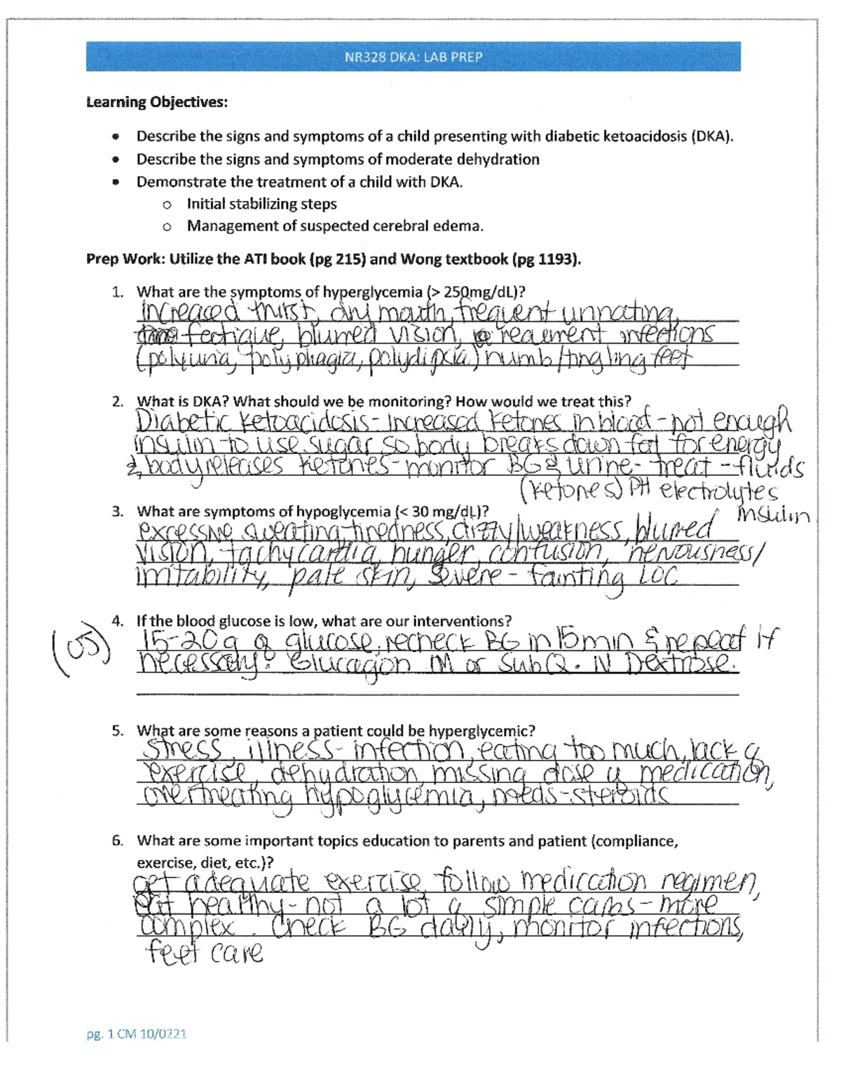 Sim Lab Prep- Week Five - NR328 - Studocu