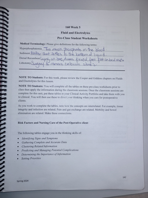 160 Week 6 - Week 6 Pre class assignment - NUR 160 - Studocu