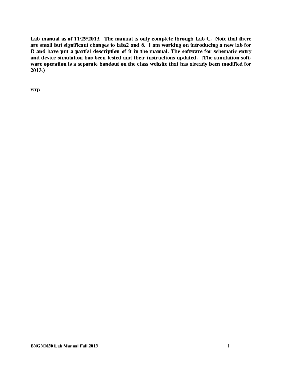 Digital Electronics System Design Dld - Lab manual as of 11/29/2013 ...