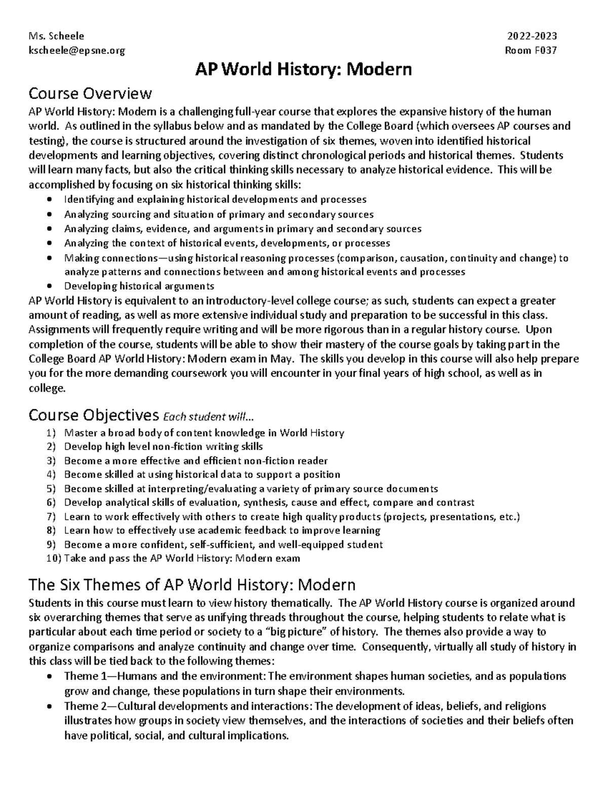 ( Student) Leonidas Hanning - AP World History syllabus 2022-23 - Ms ...