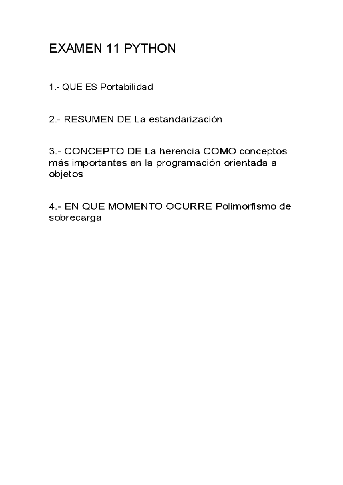 Examen 11 Python - Ciencia Política - EXAMEN 11 PYTHON 1.- QUE ES ...