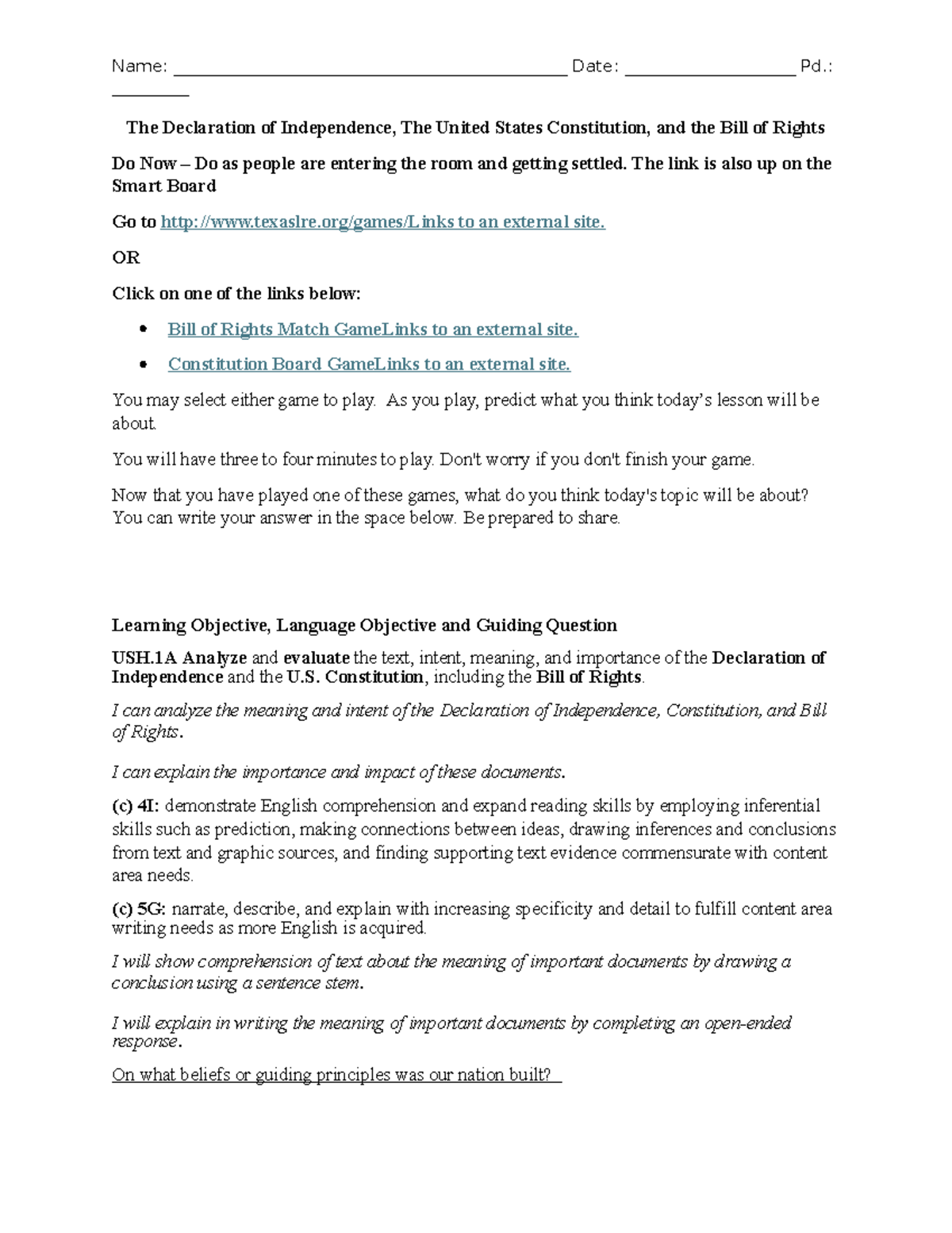 Founding.Documents - founding - _________ The Declaration of ...