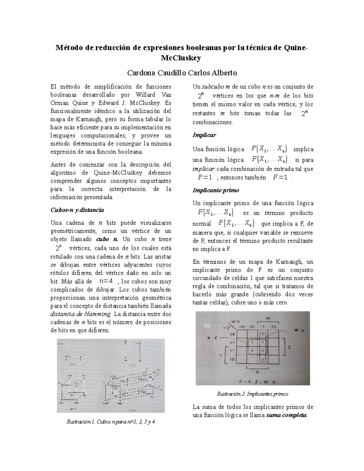 Metodo de quine mccluskey resumen basico teoria - de de expresiones ...