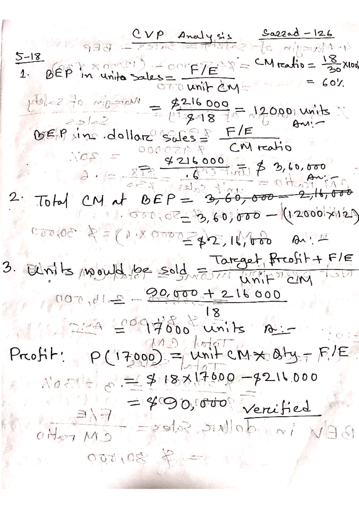 CVP - Accounting for managers - CVP Analy sis Saszad 126 9384252 Hetaz ...