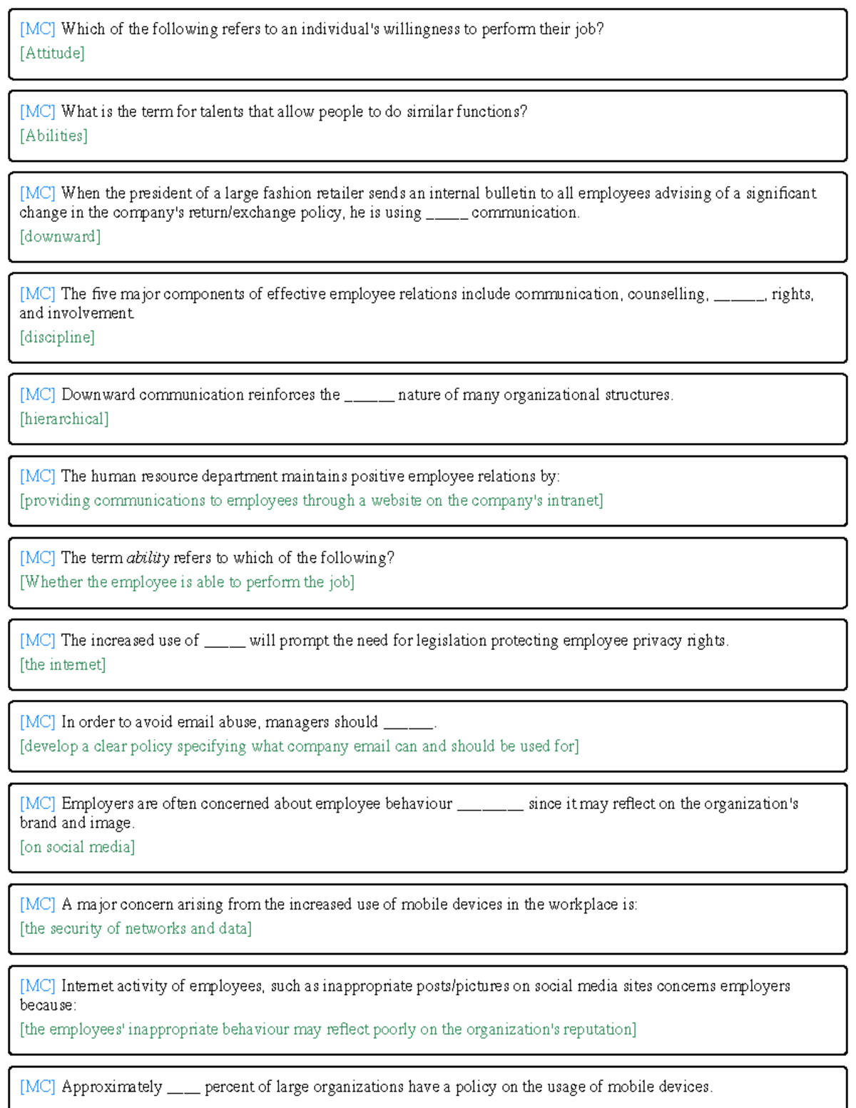 Exam 2019, questions and answers - [MC] Which of the following refers to an individual's ...