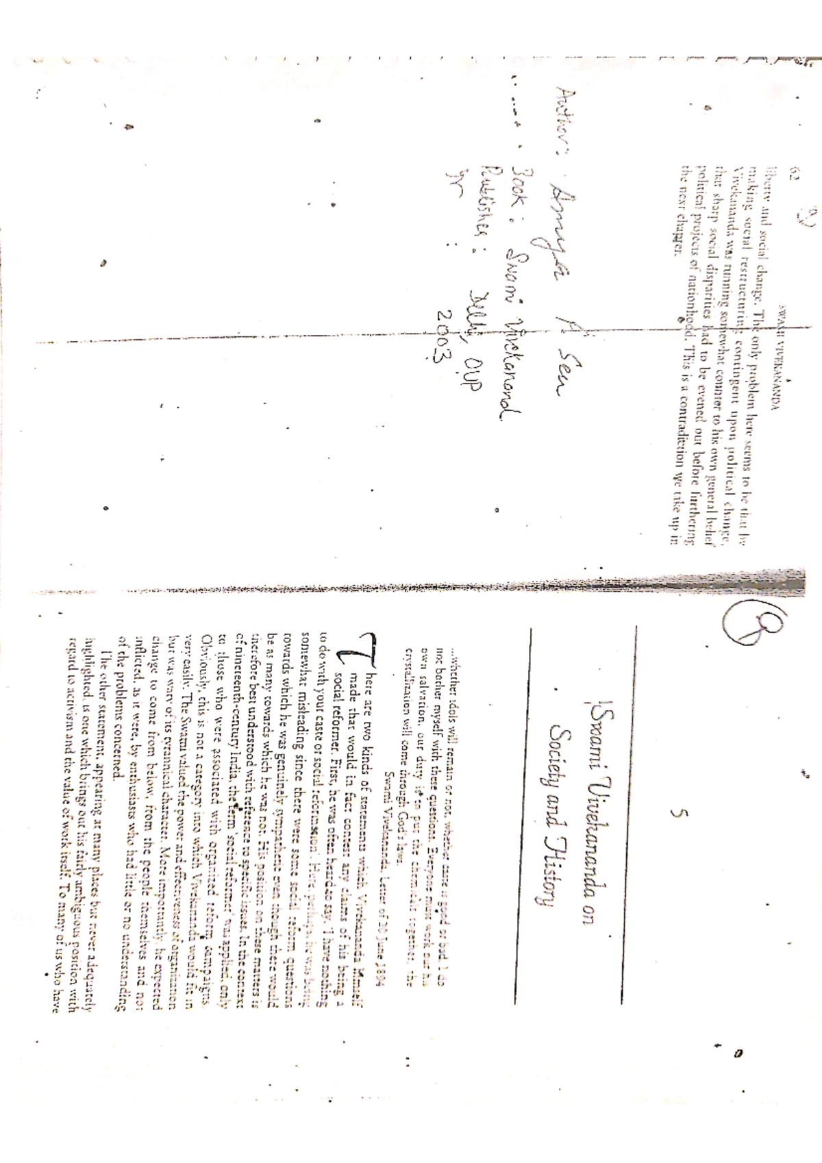 Amiya P Sen Vivekanada - BA Honours Political Science - Studocu