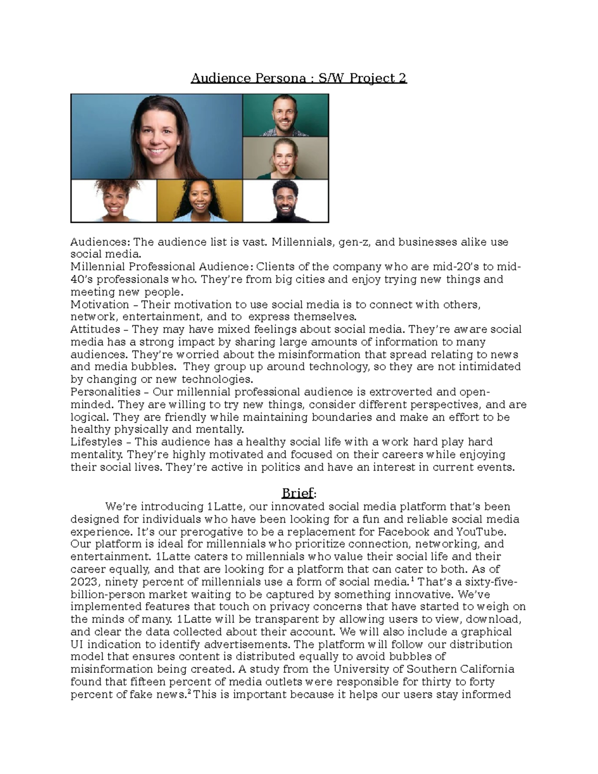Audience Persona - Millennials, gen-z, and businesses alike use social ...