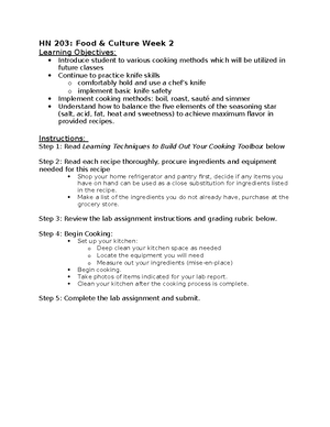 HN Foods Lab Guidelines - UIC’s Human Nutrition Foods Lab Procedures ...
