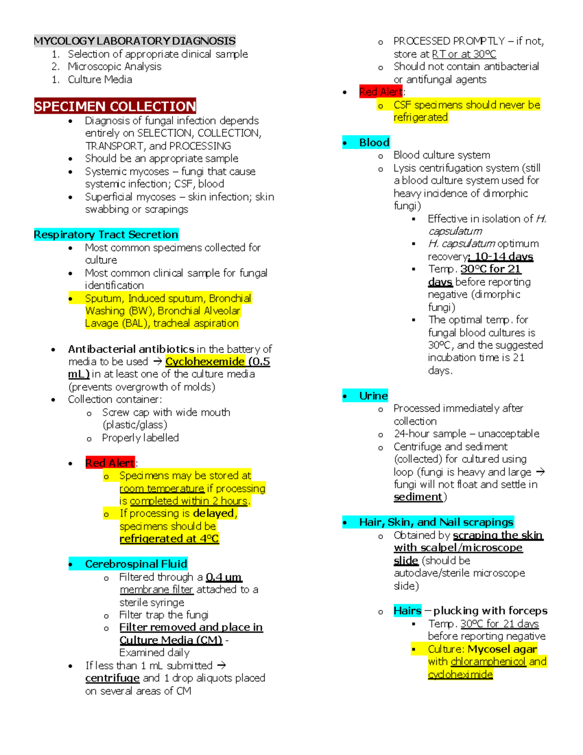 2 Mycology Laboratory Diagnosis Collection-Microscopic Anlysis-Culture ...