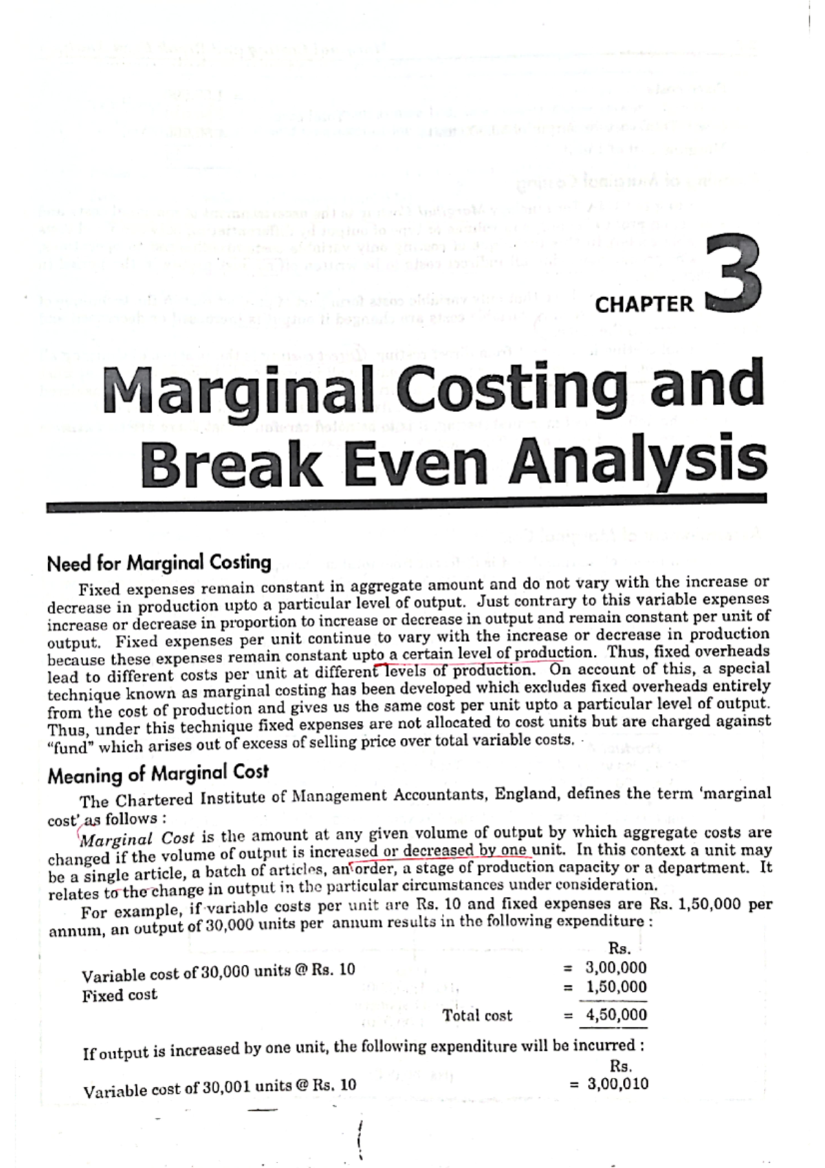 Marginal costing - Advanced Cost Accounting - Studocu