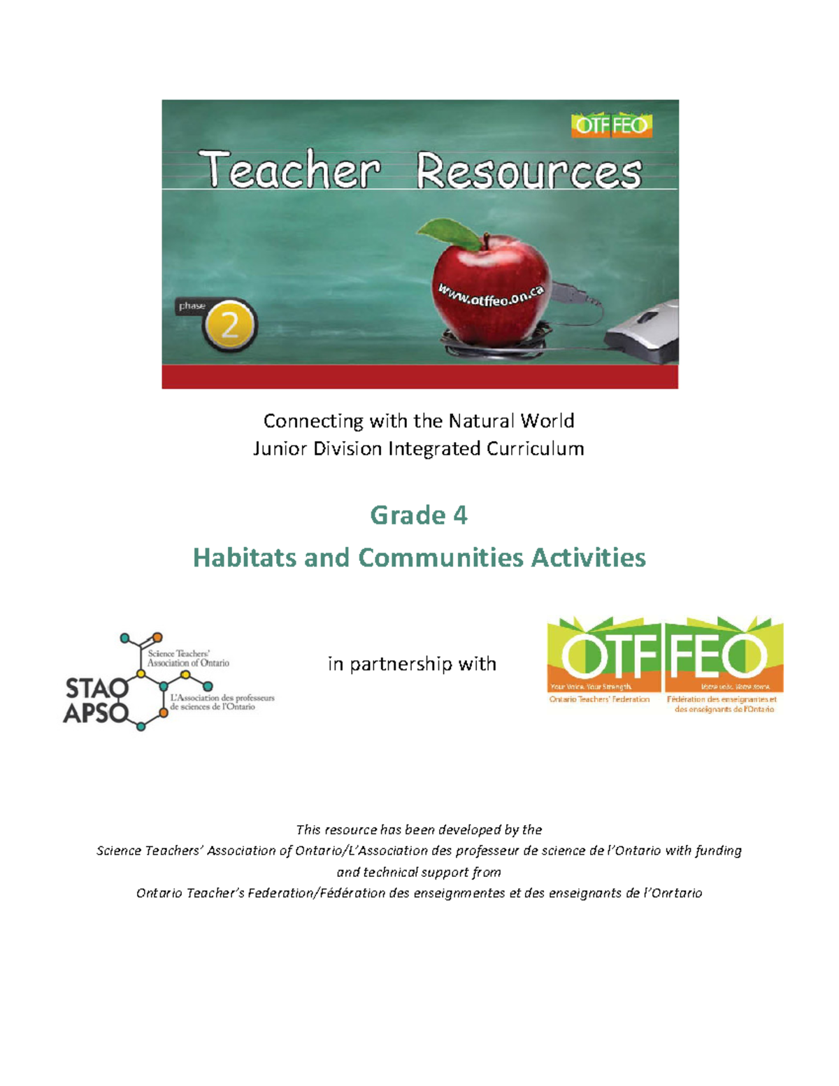 Grade-4-Lessons-Habitats - Copy - Connecting with the Natural World ...