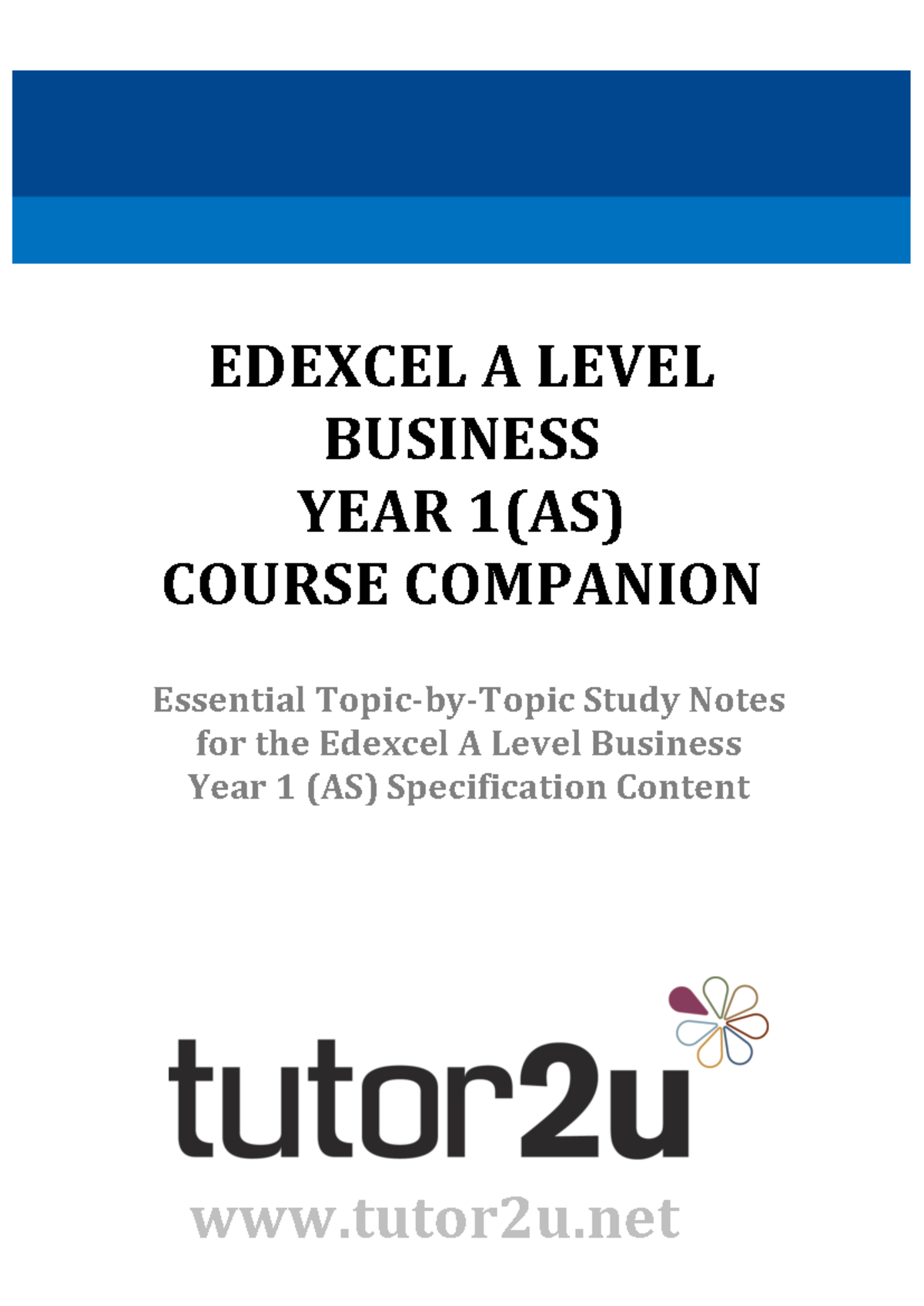 Edexcel AS Business Year 1 Companion Edition 1 - EDEXCEL A LEVEL ...