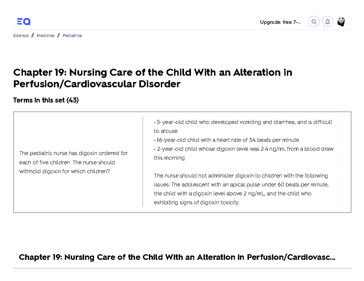 Chapter 19 Nursing Care of the Child With an Alteration in Perfusion ...