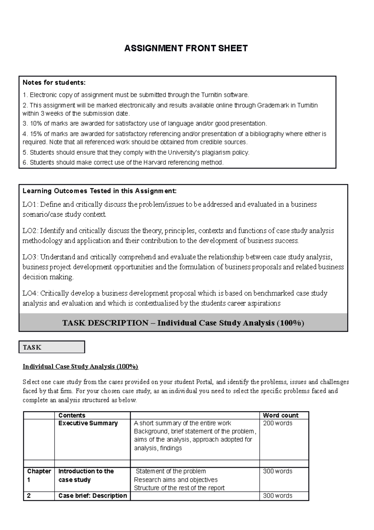 CSA Assignment - its a good note do check out - ASSIGNMENT FRONT SHEET ...