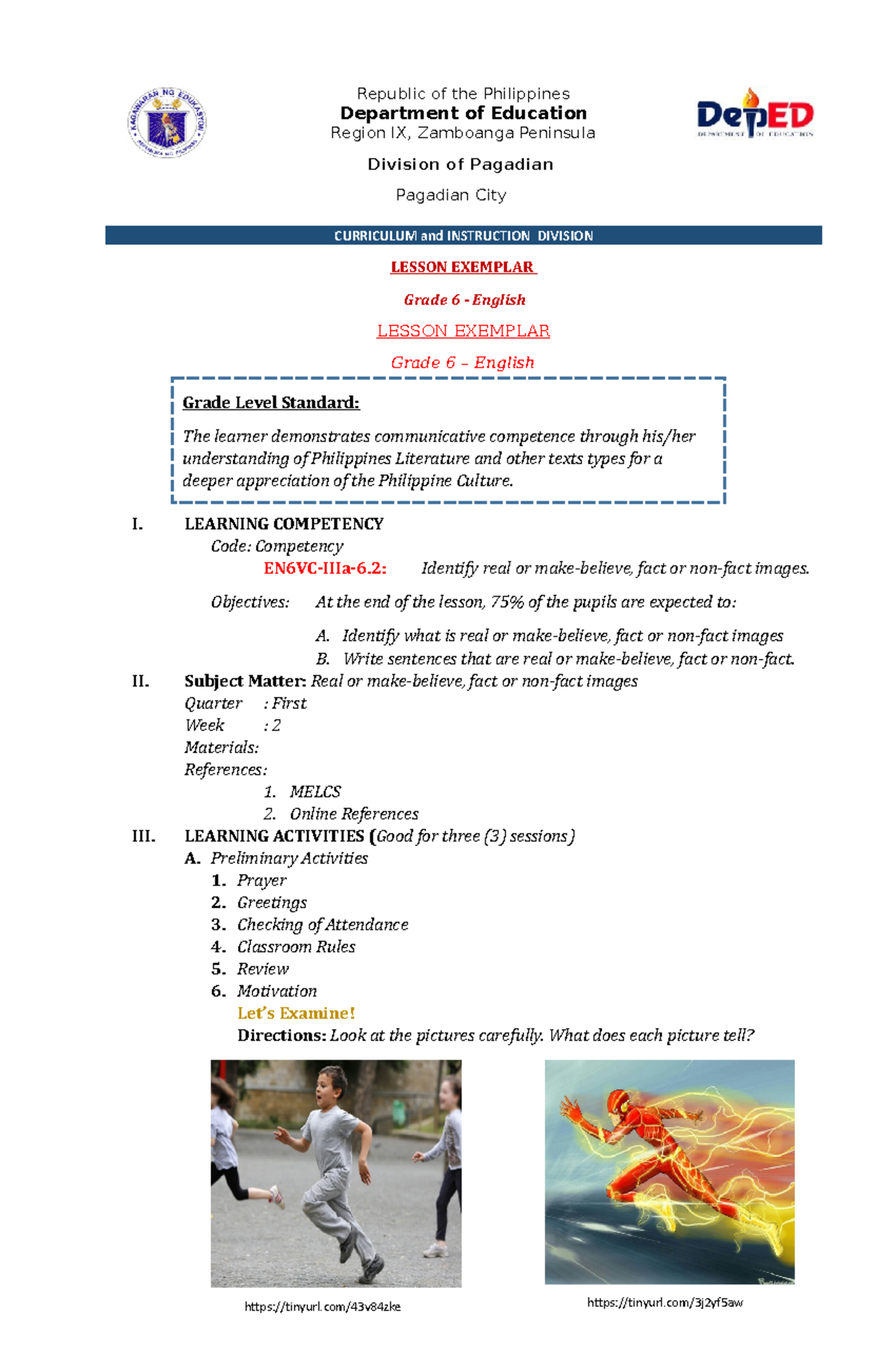 Lesson- Exemplar- Final - Republic of the Philippines Department of ...