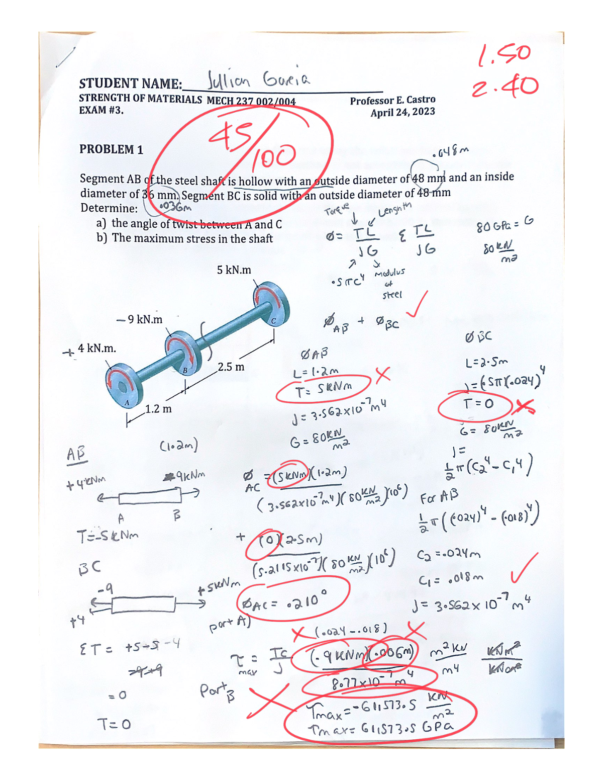 Exam 3 mech 237 - exam - MECH 237 - Studocu