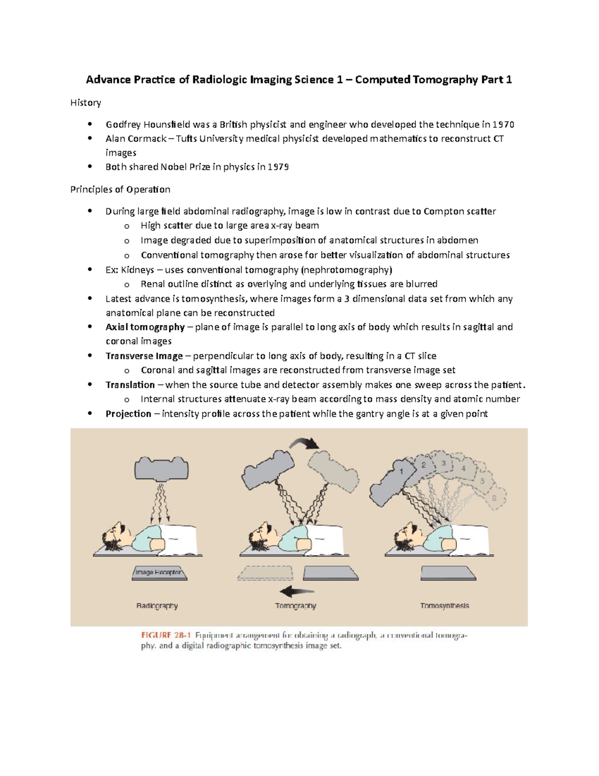 Rad 380 Advance Practice of Radiologic Imaging Science - CT Part 1 ...