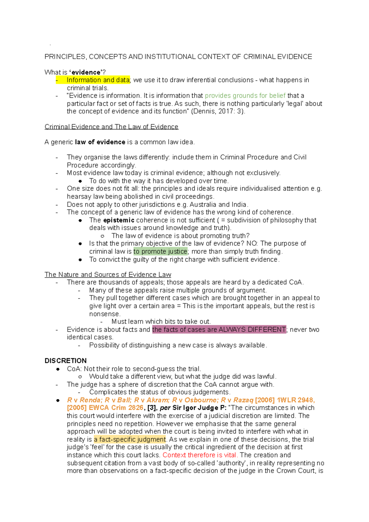Principles OF Criminal Evidence - PRINCIPLES, CONCEPTS AND ...