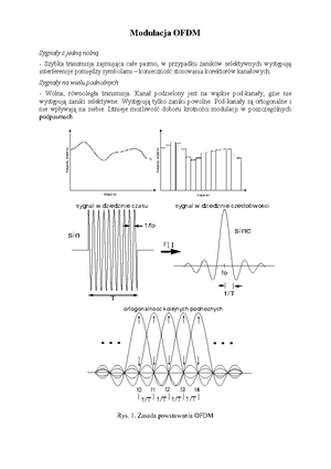 W3 Analiza widmowa - Notatki z wykładu 3 - Analiza widmowa Cel – opis rozkładu mocy sygnału w ...