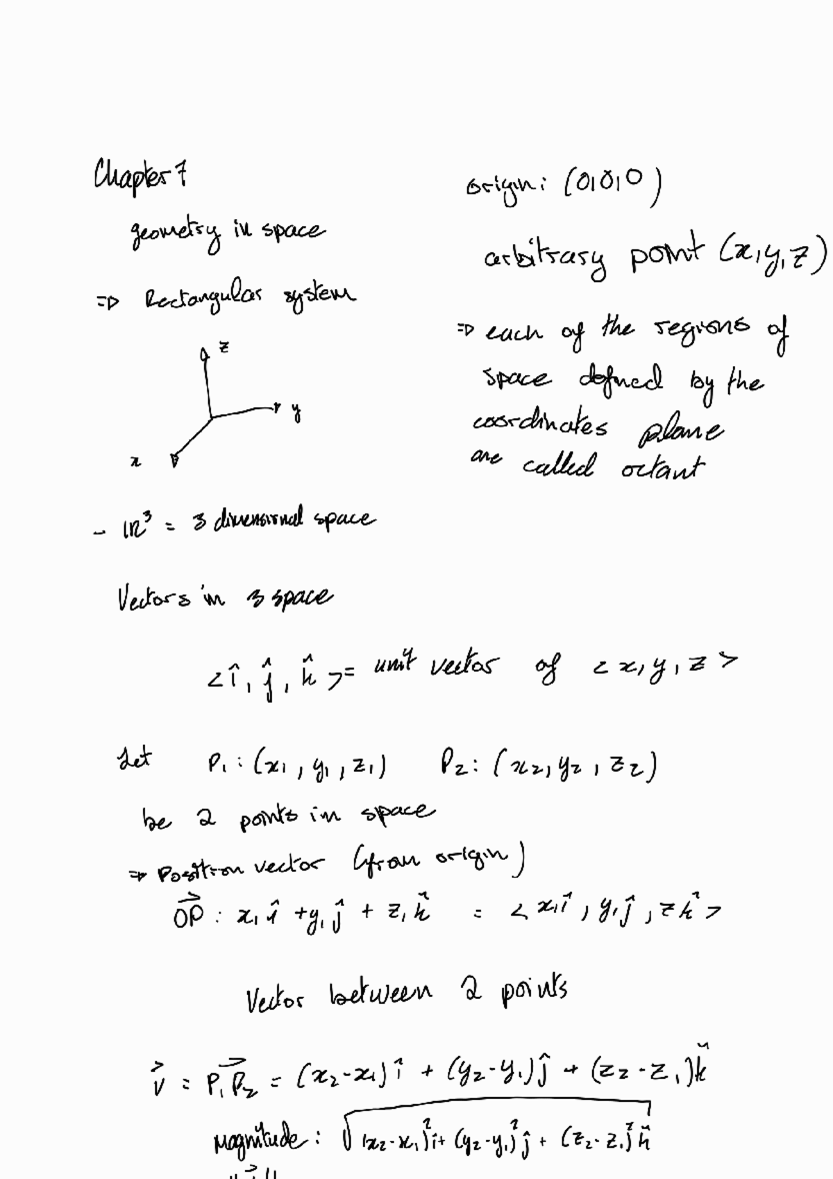 Lecture 1 engr 233 - Chapter 7 (01010) geometry in space arbitrasy ... Lecture 1 engr 233 - Chapter 7 (01010) geometry in space arbitrasy ...
