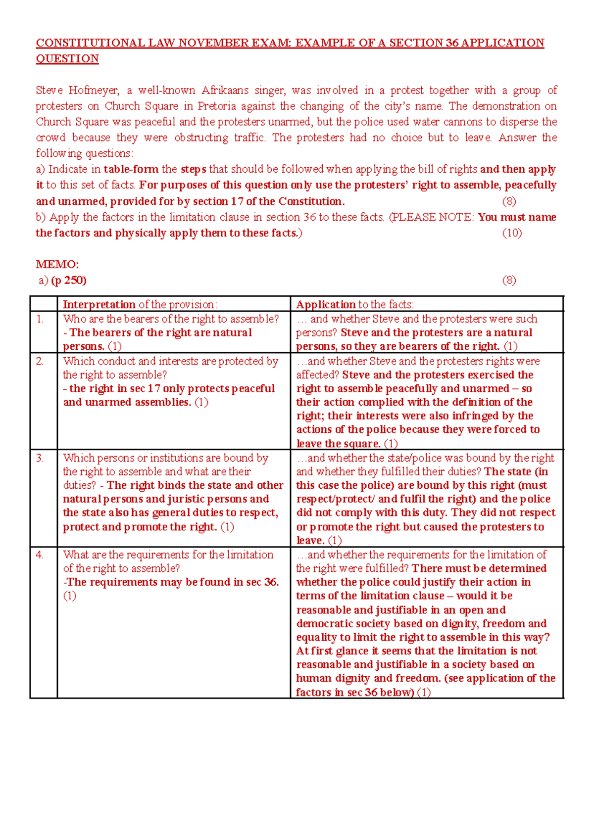 November EXAM - example of a sec 36 question - CONSTITUTIONAL LAW ...