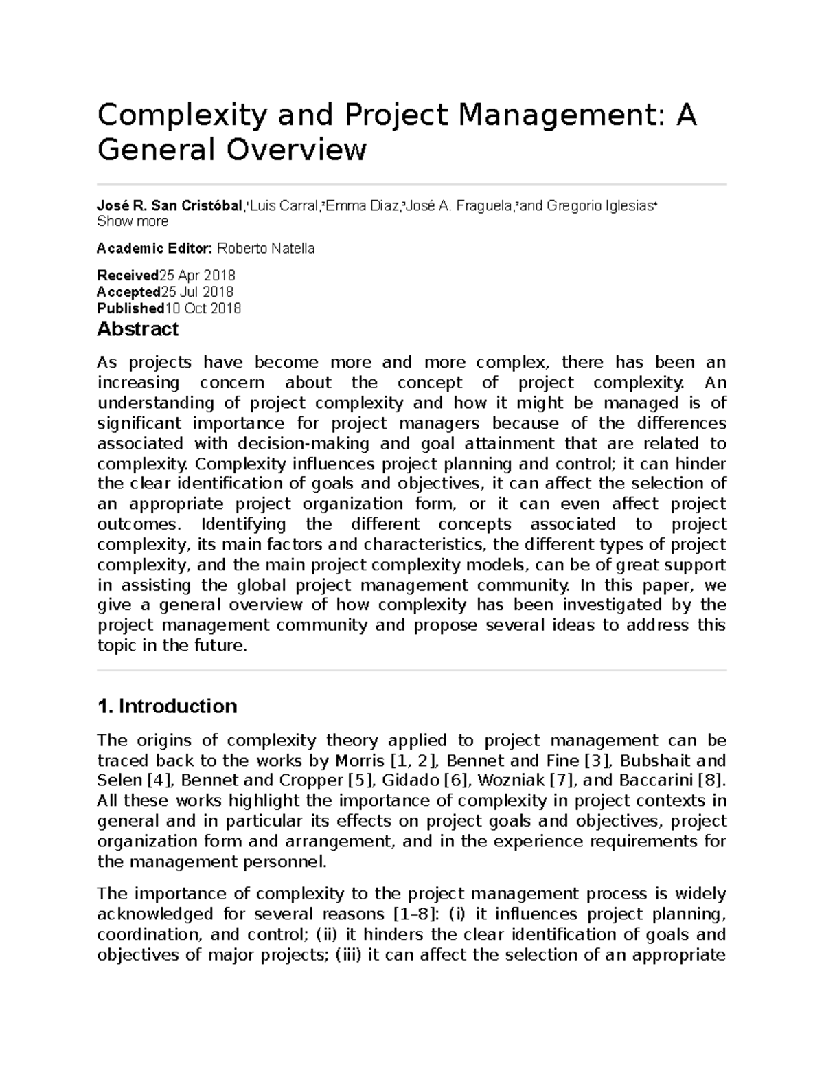 Proj. Complecity - good note - Complexity and Project Management: A ...